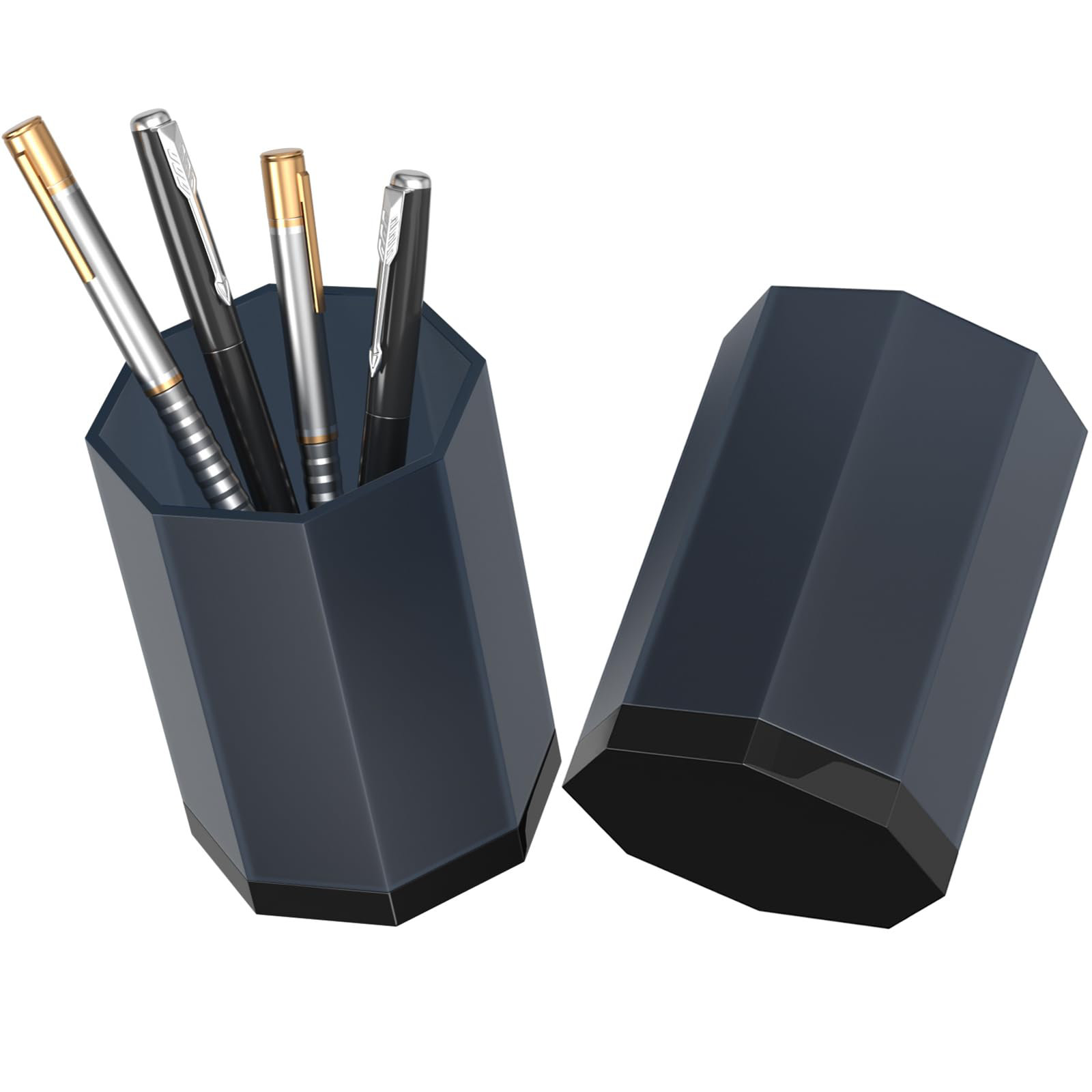 Latitude Run® Acrylic Desktop Octagonal Pen Holder With 10Mm Base, 2 ...