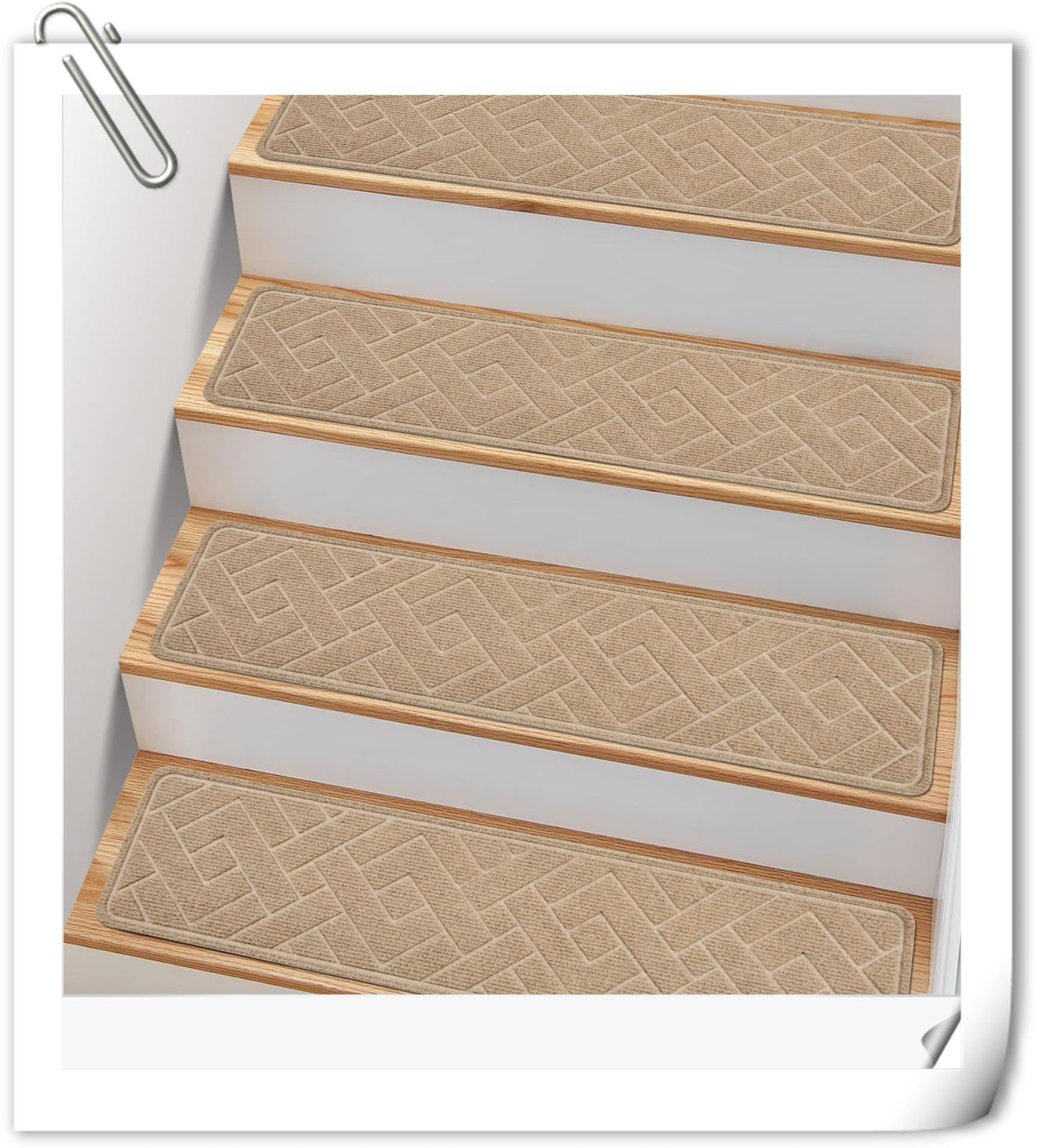 Latitude Run® Non Slip Stair Treads For Wooden Steps,15 Pack 8" X 30 ...