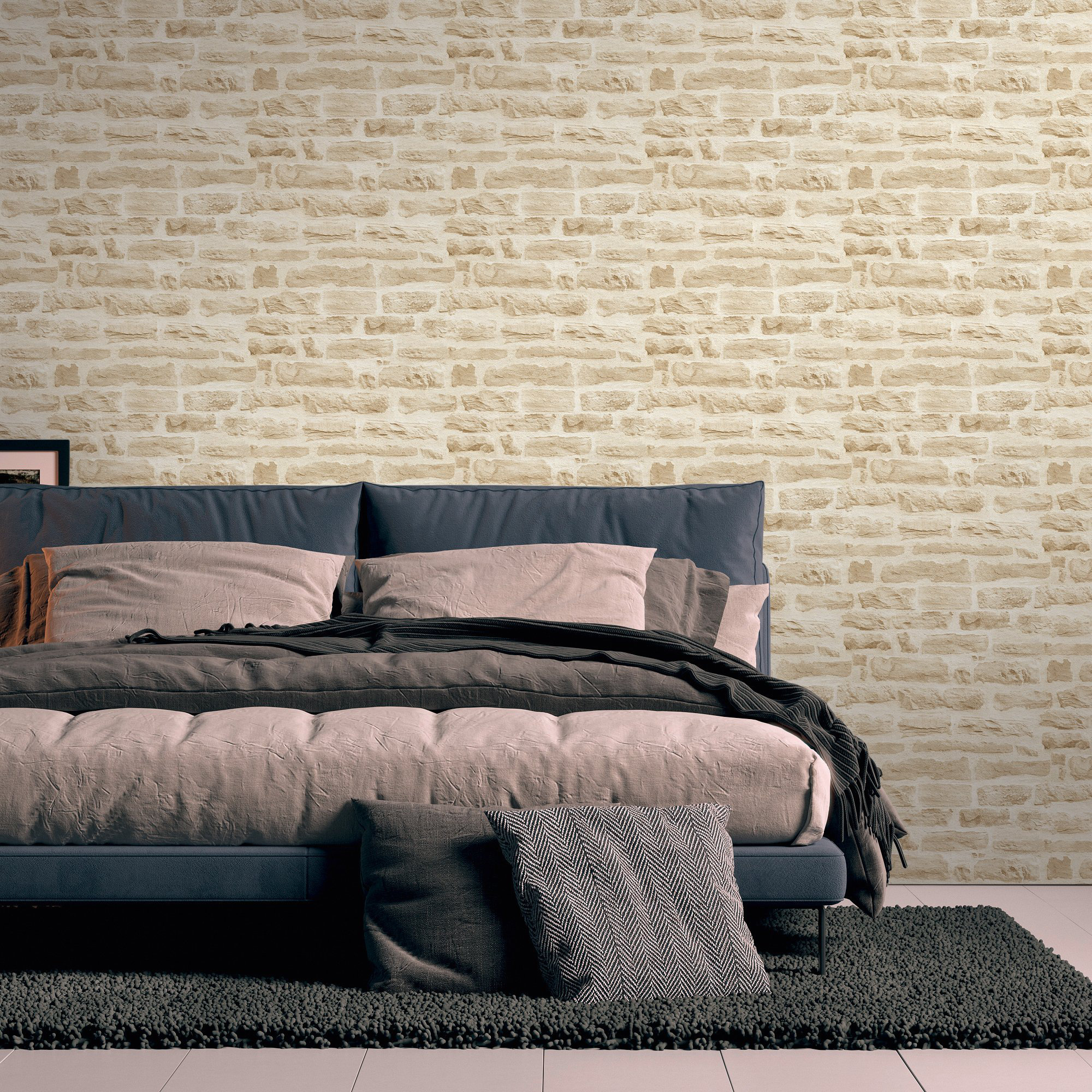 Galerie Wallcoverings Bricks and More Collection Rocky Brick Motif ...