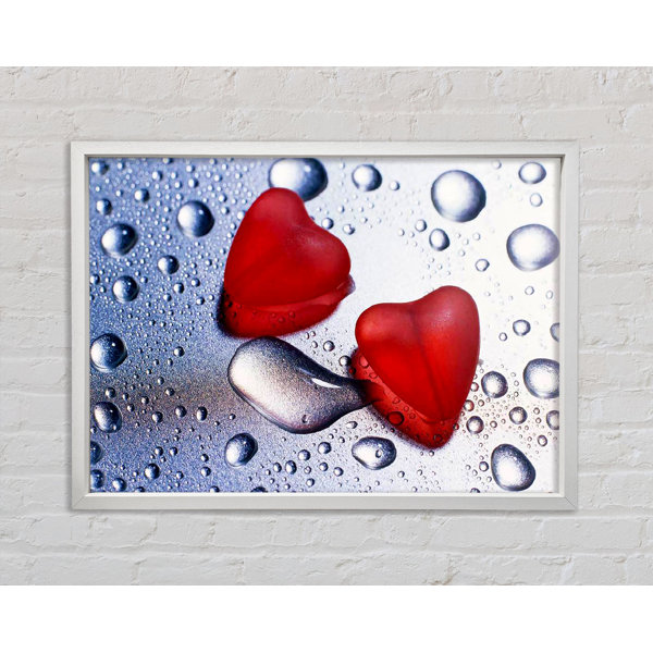 Ebern Designs Red Love Hearts - Print | Wayfair.co.uk