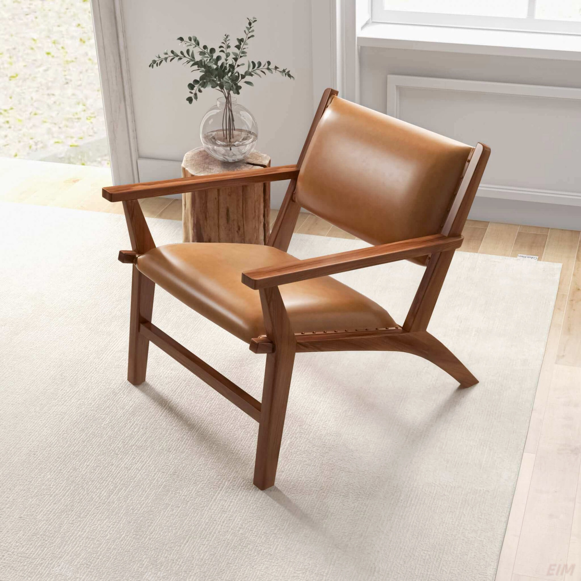 George Oliver Hendrix Antique Tan Leather Arm Chair | Wayfair