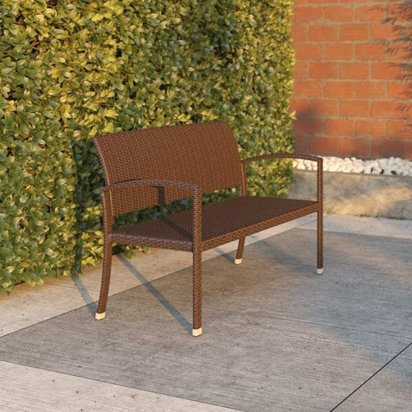 Red Barrel Studio® Rudel Wicker Outdoor Bench | Wayfair