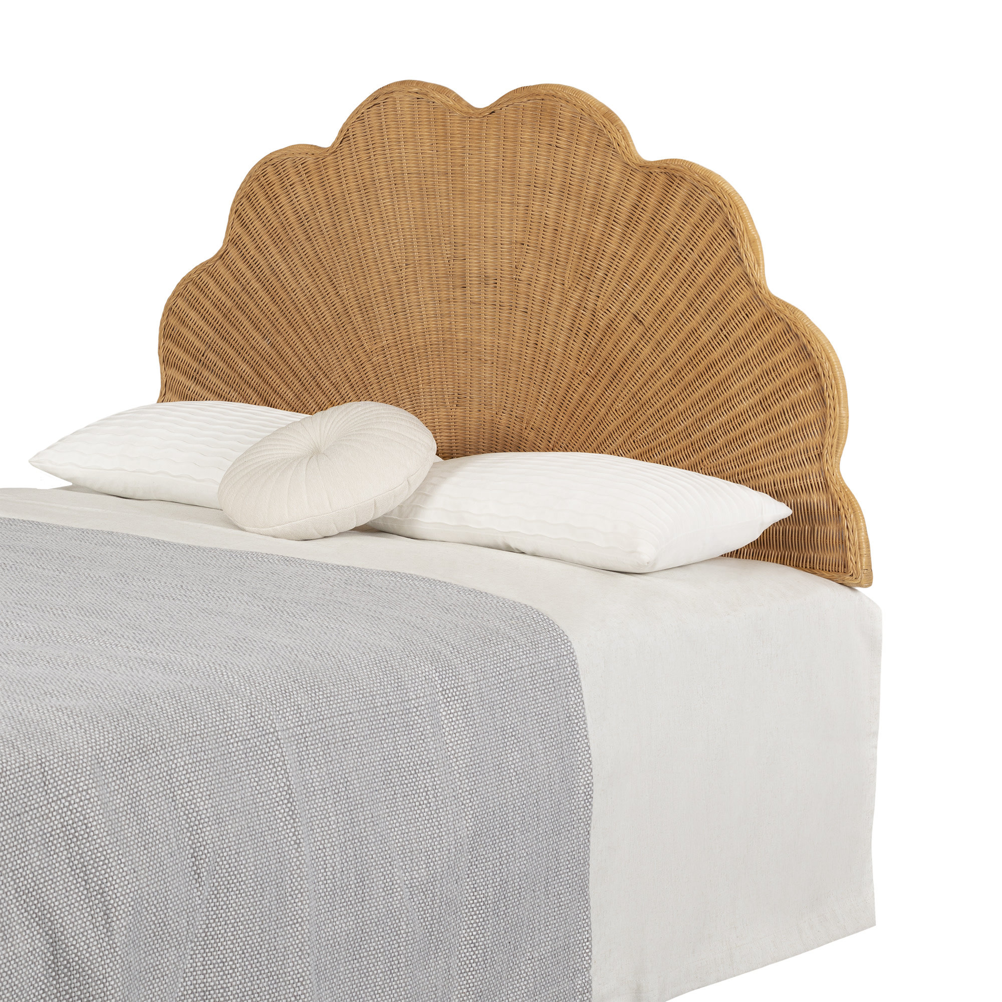 South Shore Hoya Full Rattan Wall-Mounted Headboard Shell | Wayfair