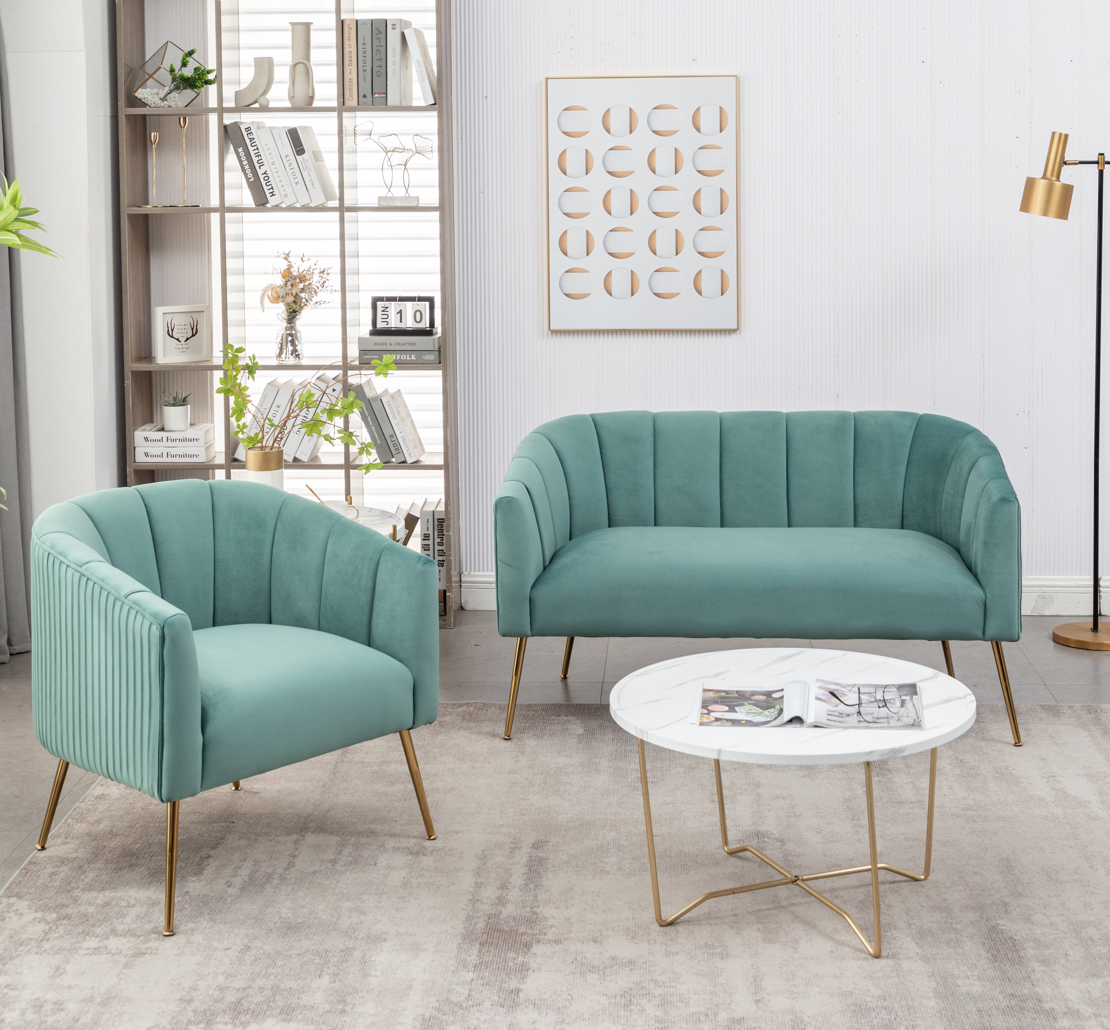 Mercer41 Mariantonietta 2 Piece Velvet Living Room Set - Wayfair Canada