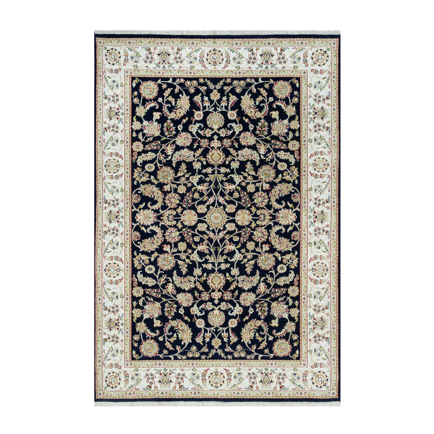 Isabelline Thianna One-of-a-Kind 6'1" X 9'1" New Age Wool Area Rug Blue ...