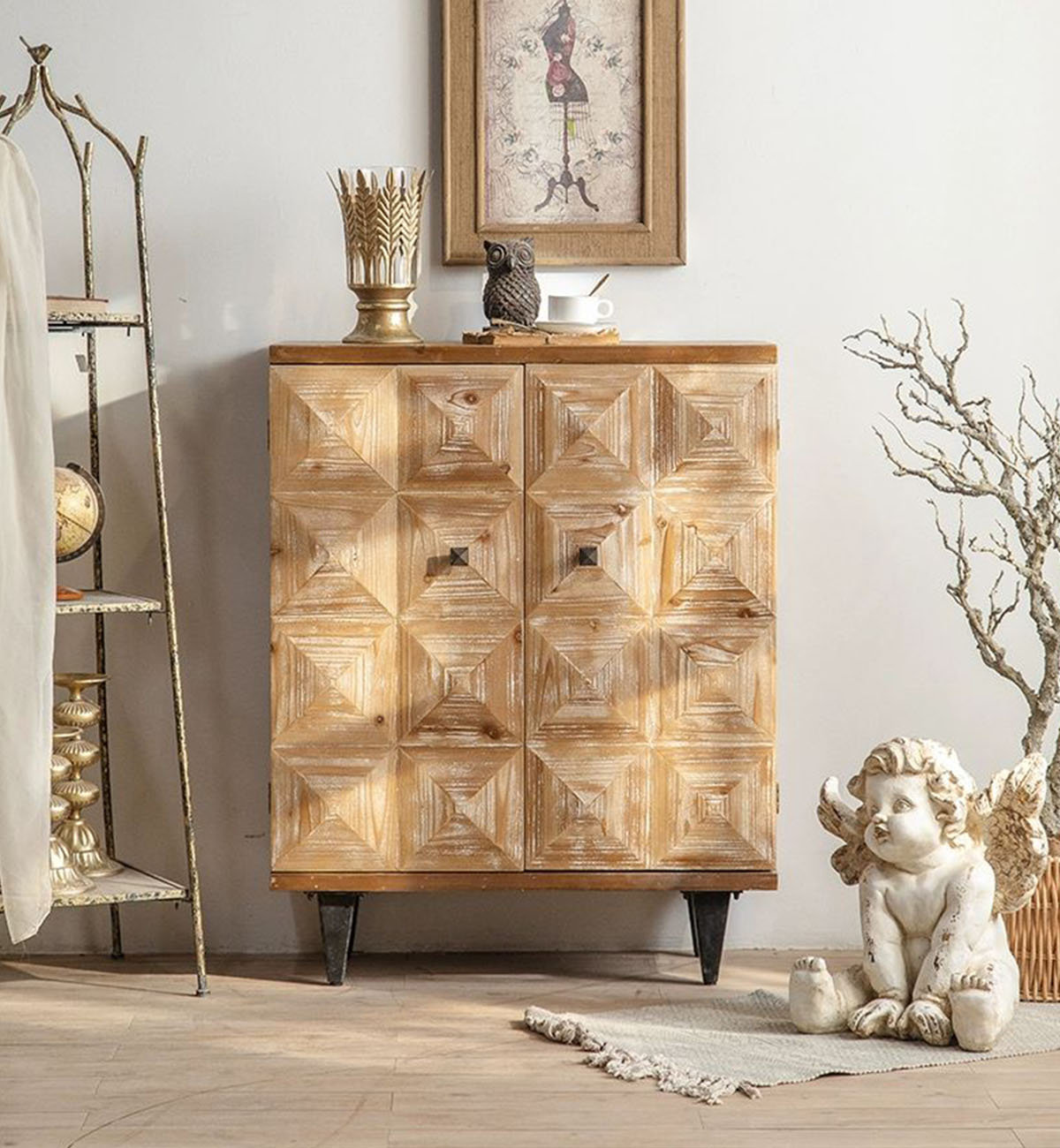 EliteFurnishings Modern Simple Creative Large-Capacity Accent Cabinet ...