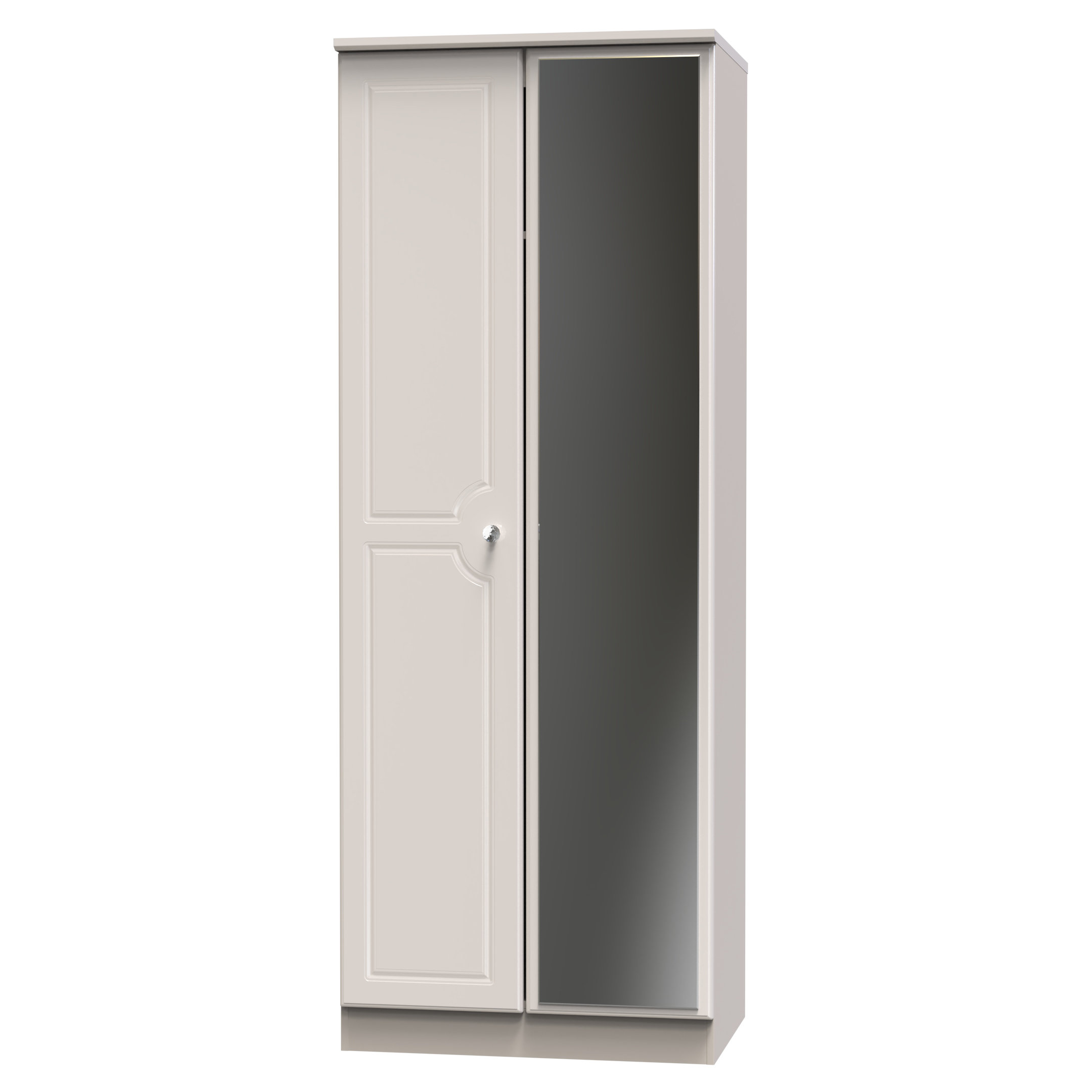 Lark Manor Conover Tall 2 Door Mirrored Robe in Kashmir Gloss & Kashmir ...