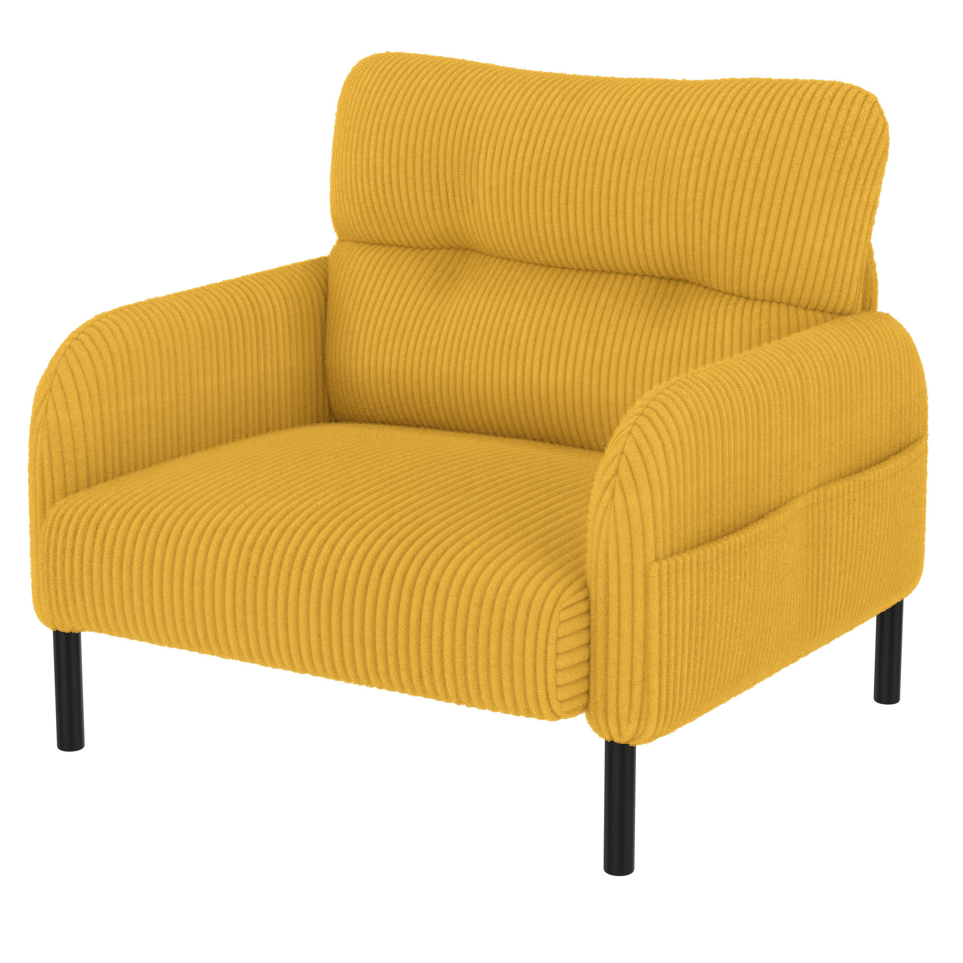George Oliver Corduroy Single Chair For Primary Living Spaces ...