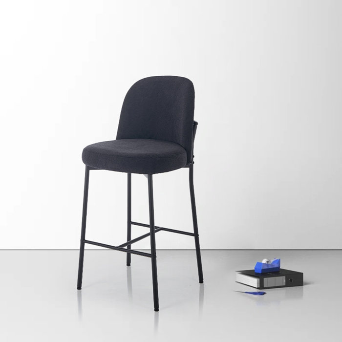 George Oliver Modern Counter Height Bar Stools Set of 4, 28 Inch Sherpa ...