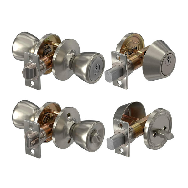 Kiflic 2Pcs Home Door Knobs With Lock and Key - Deadbolt Lock and Door ...