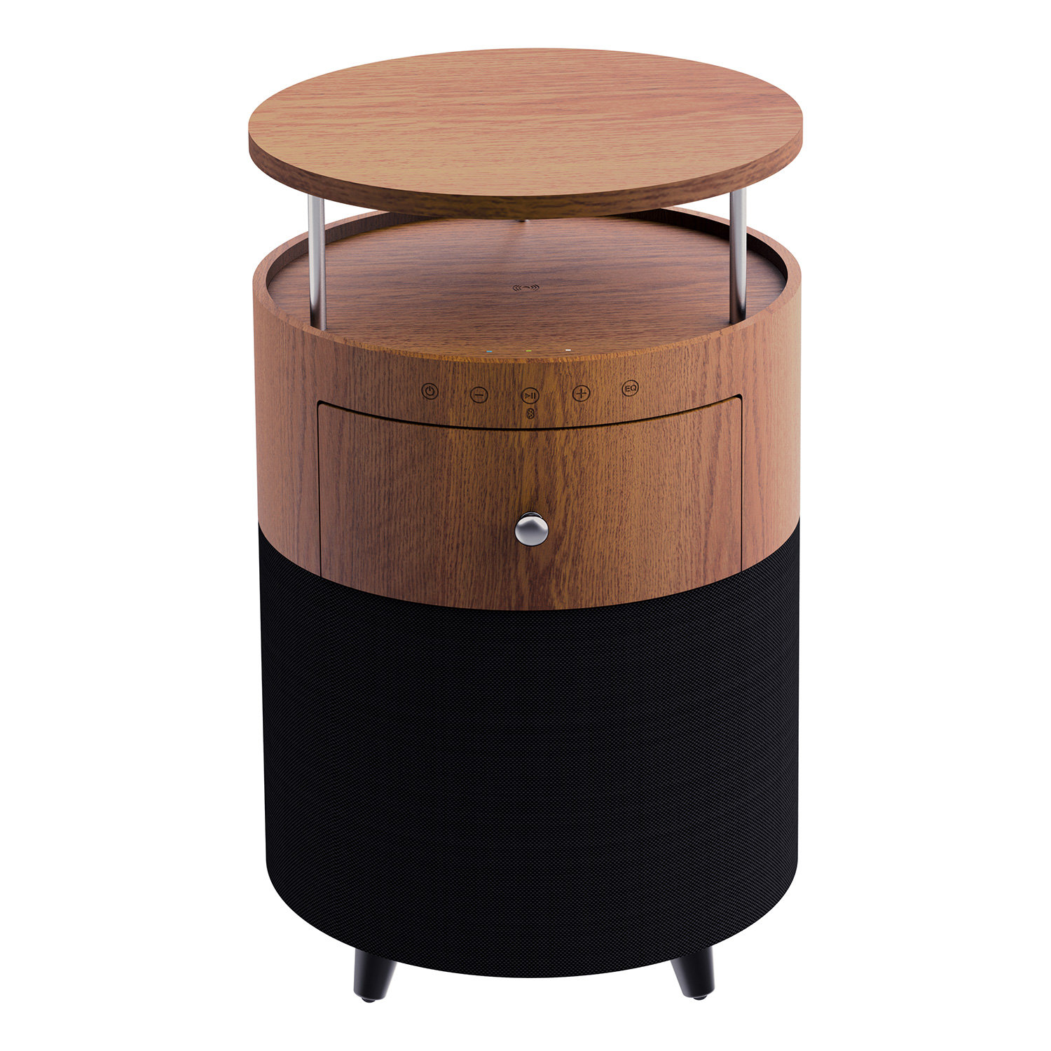 Brayden Studio Dannalee Halo, Side Table w/ Built-in Speaker System ...