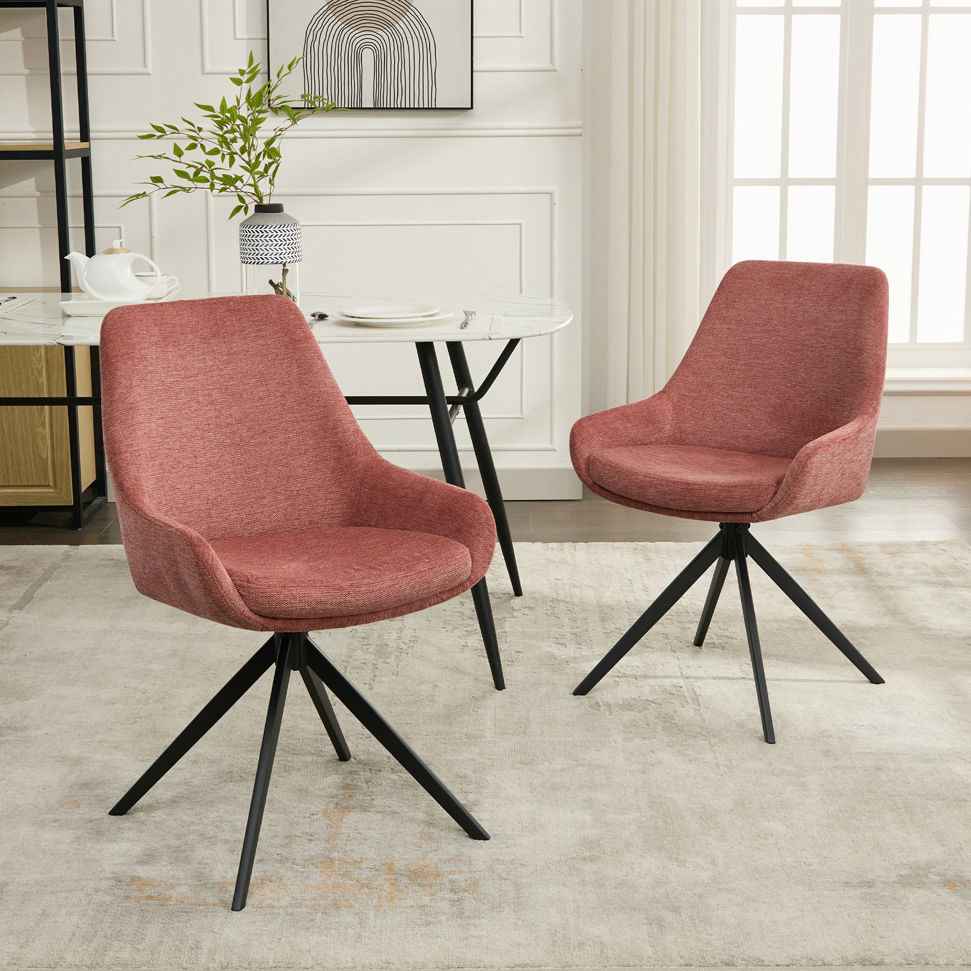 Corrigan Studio® Dining Room Chairs Set of 4, Mid Century Modern ...