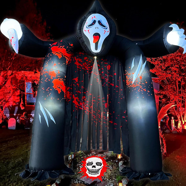 The Holiday Aisle® Archway with Ghost Halloween Inflatable | Wayfair