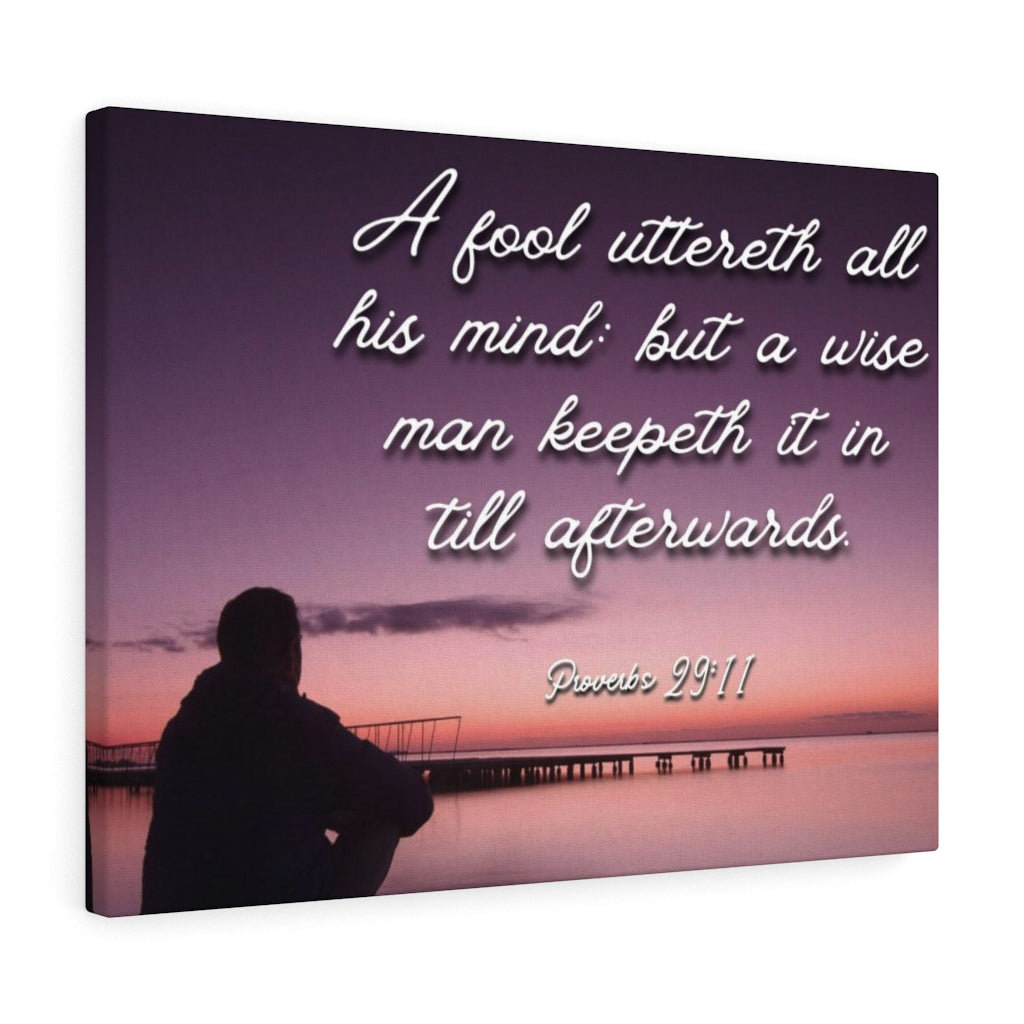 Trinx A Wise Man Proverbs 29:11 Christian Wall Art Bible Verse Print ...