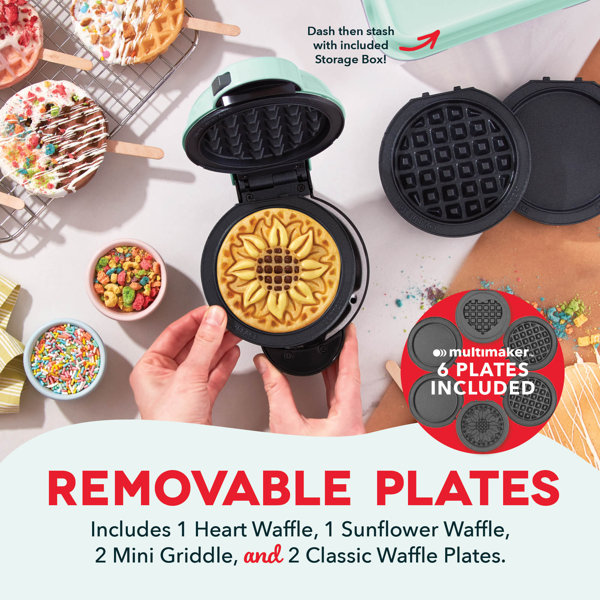 Dash Multi-plate Mini Maker With 6 Removable Plates For Waffles And ...