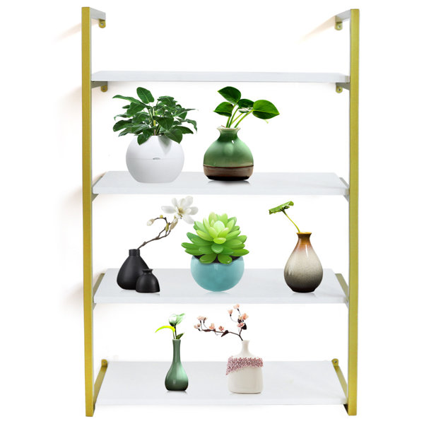 Mercer41 Floating Shelves 4 Tier Wood Wall Shelves | Wayfair
