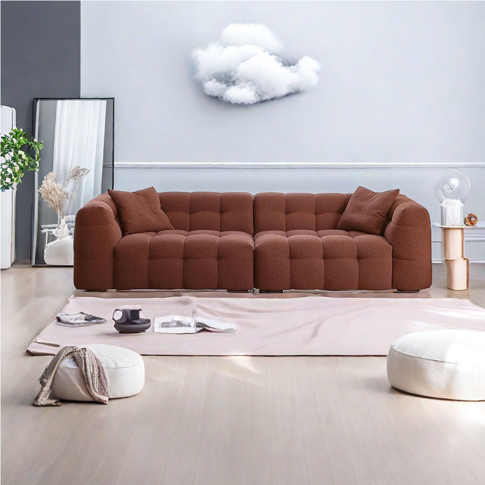 Danbenla design French vintage caramel marshmallow sofa | Wayfair