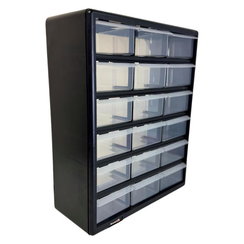 Rebrilliant 18-Drawer Parts Organizer, Small Parts Storage Case Tools ...