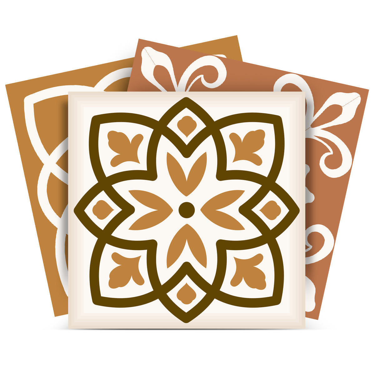 HomeRoots 12" X 12" Snickerdoodle Mosaic Pop Peel and Stick Removable ...