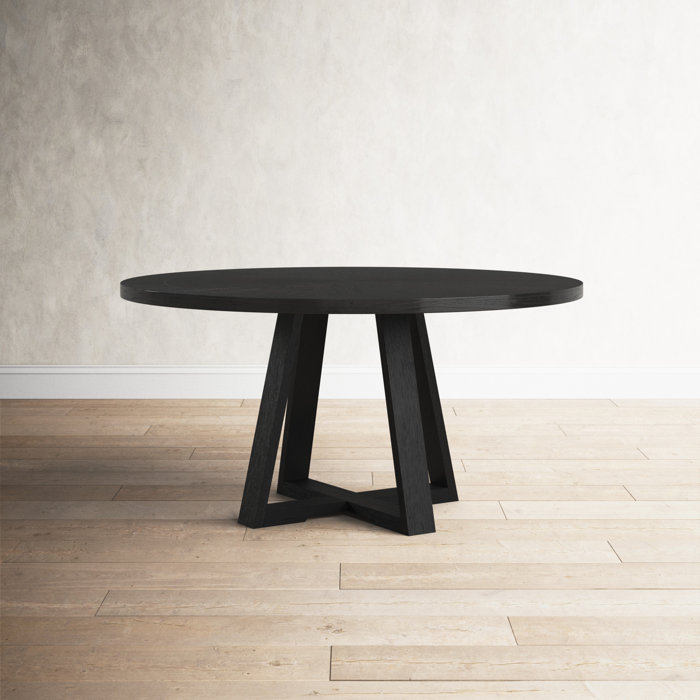 Birch Lane™ Evalee Round Solid Wood Dining Table | Wayfair