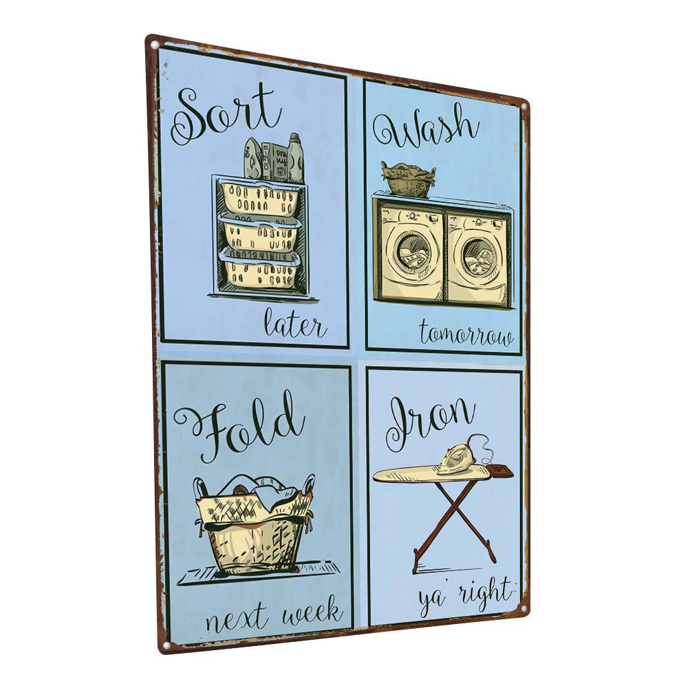 Trinx Laundry Chores Metal Sign - Wayfair Canada
