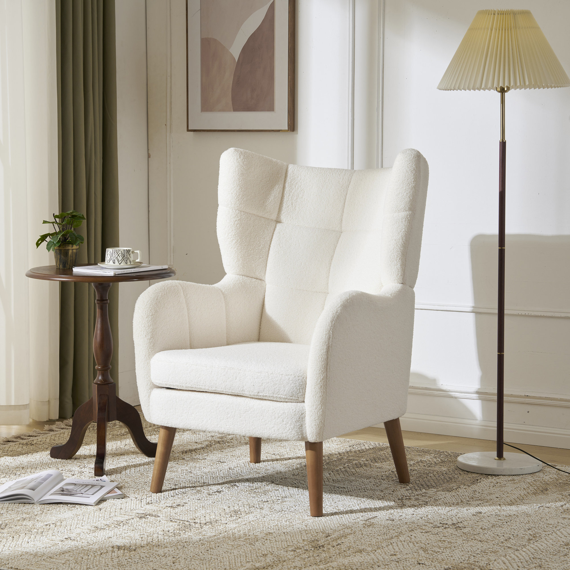 George Oliver Mid Century High Back Accent Chair - Wayfair Canada