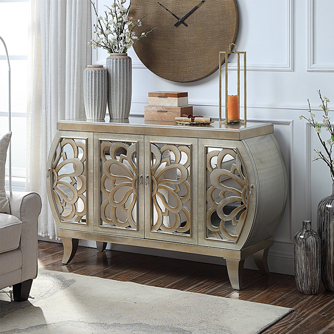 DineElegance.r Modern mirrored sideboards. - Wayfair Canada