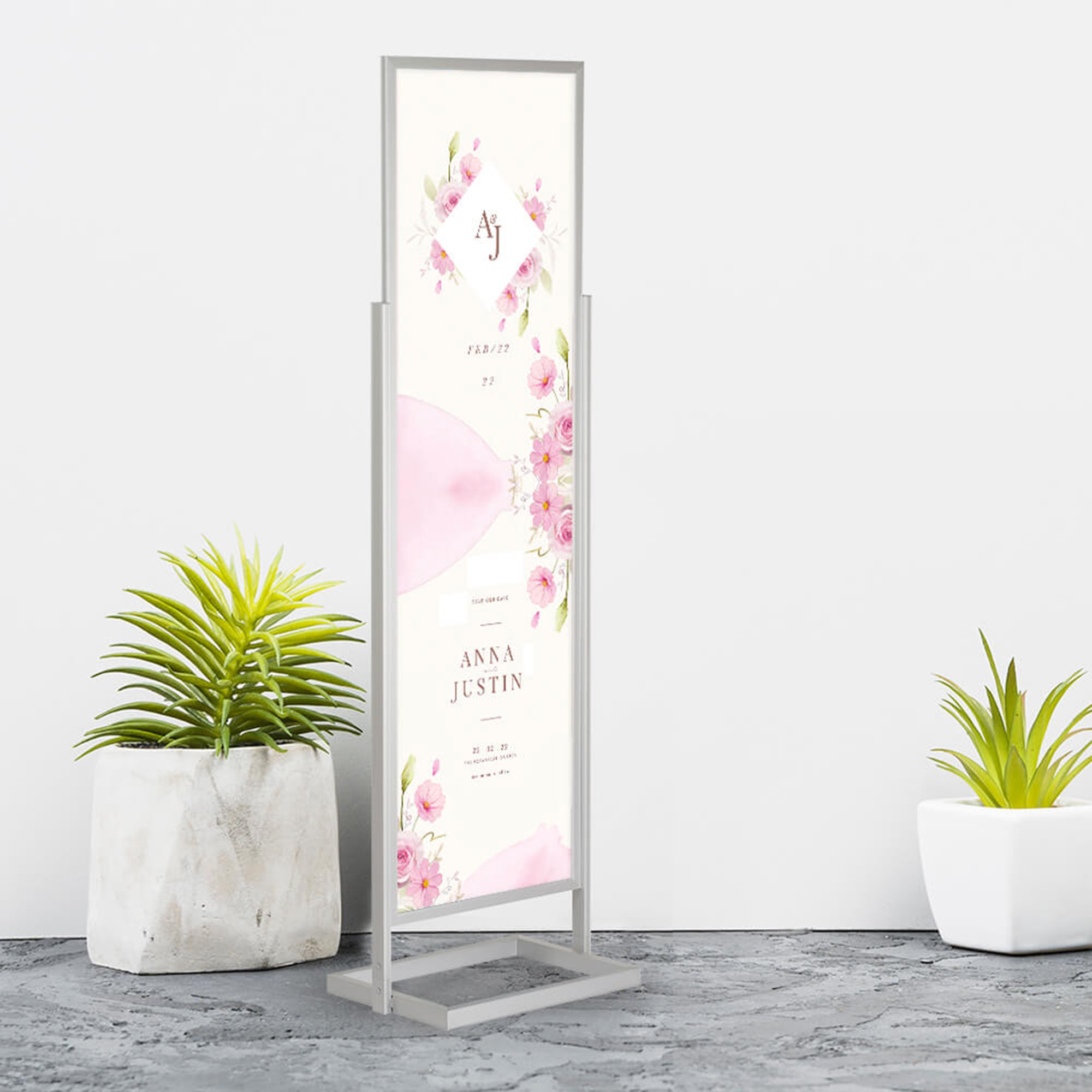 MT Displays Metal Eco Info Board Pedestal Poster Holder Sign Post ...