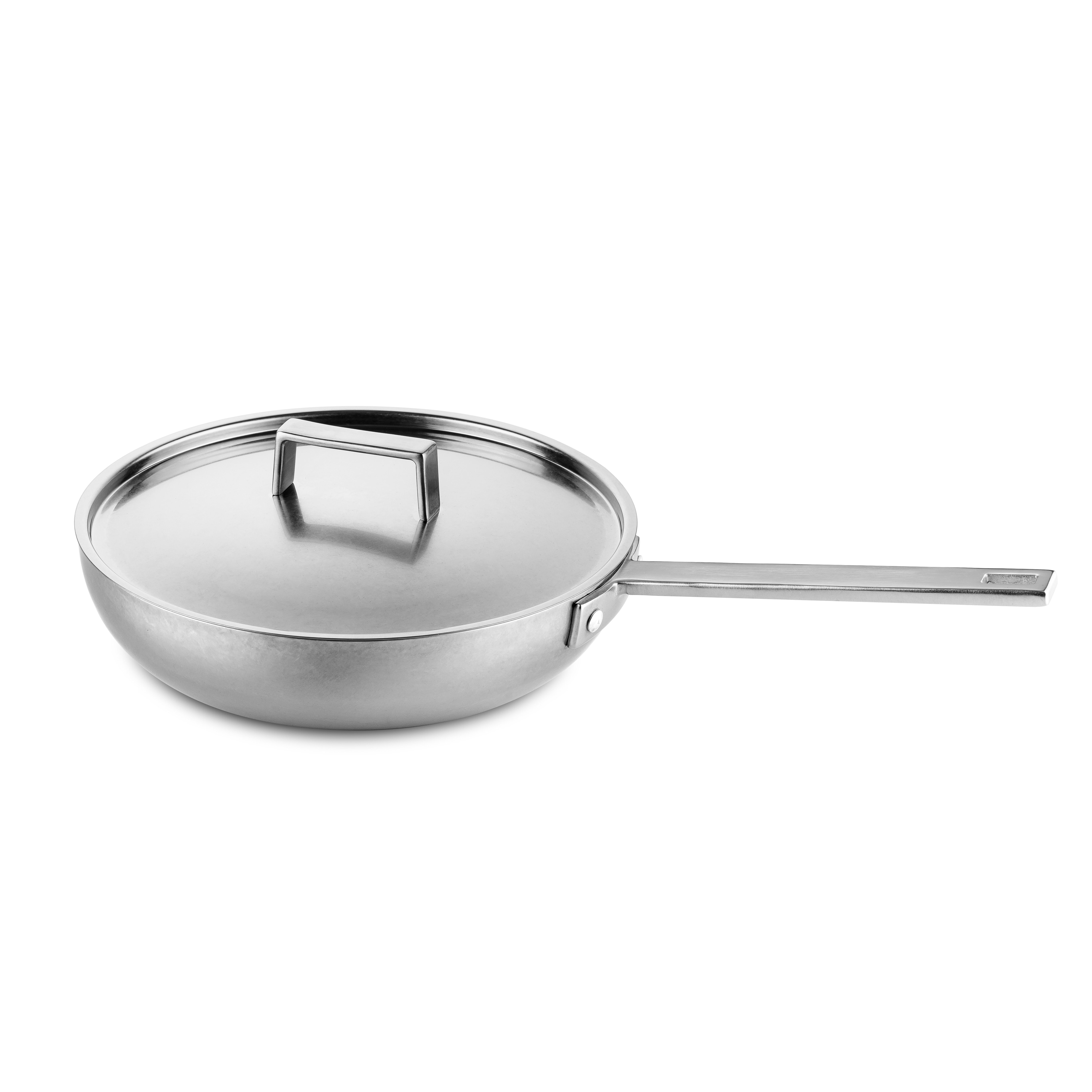 Mepra Frying Pan with Lid Cm.26 Attiva Pewter Stainless Steel & Reviews ...