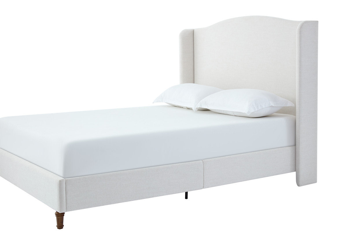 Red Barrel Studio® Queen Upholstered Wingback Bed, 54" Tall Camelback ...