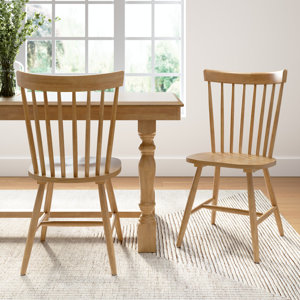 Rosalind Wheeler Clairvin Transitional High Back Spindle Dining Chairs ...