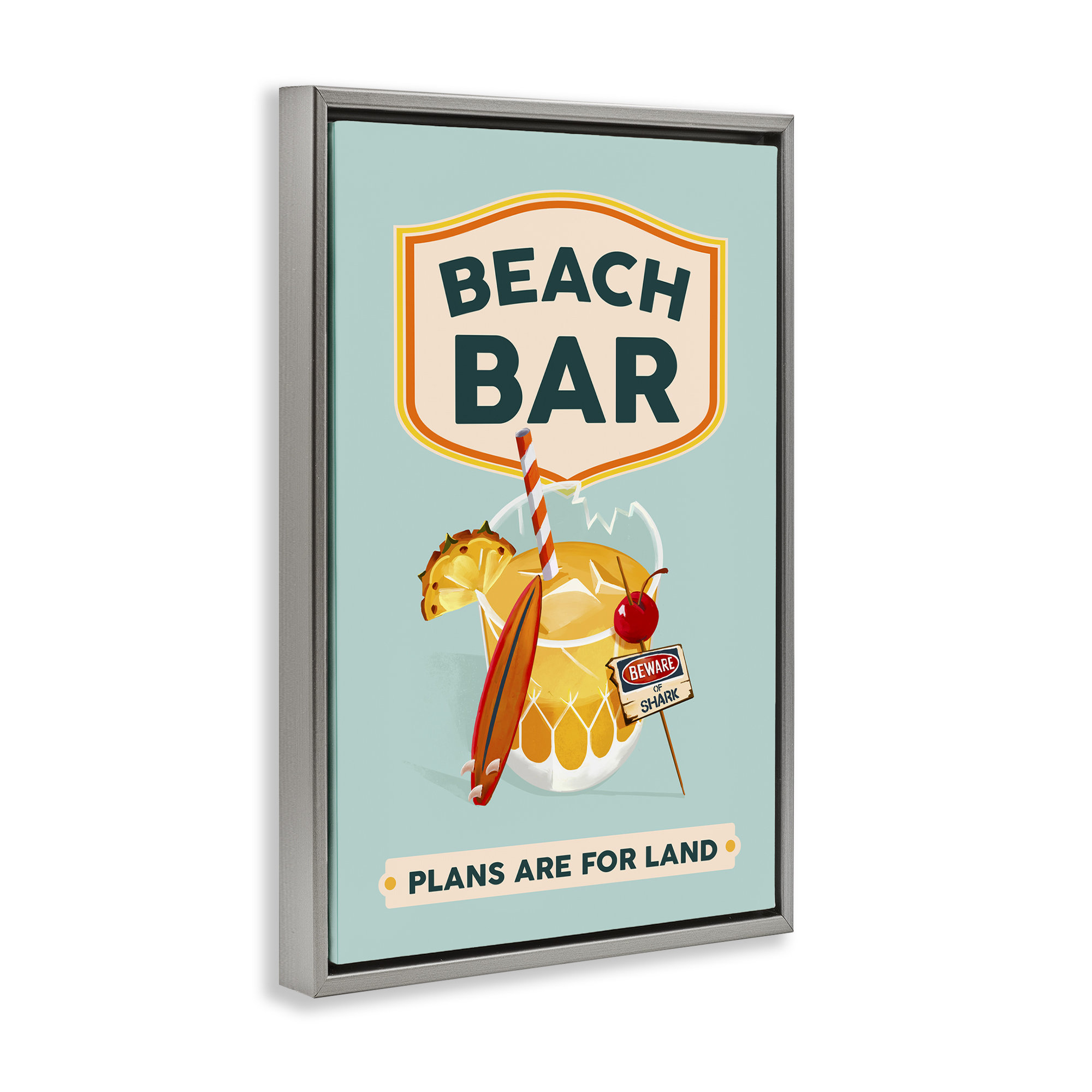 Red Barrel Studio® Beach Bar Cocktail Floater Canvas by The Whiskey ...