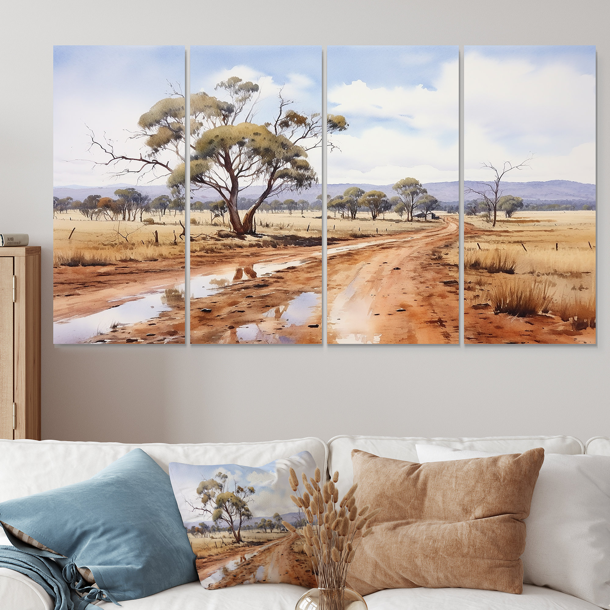Union Rustic Australian Outback Landscape II - Australia 4 Piece Wall ...