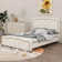 Gemma Violet Lutterworth Upholstered Platform Bed with Curve Shaped ...