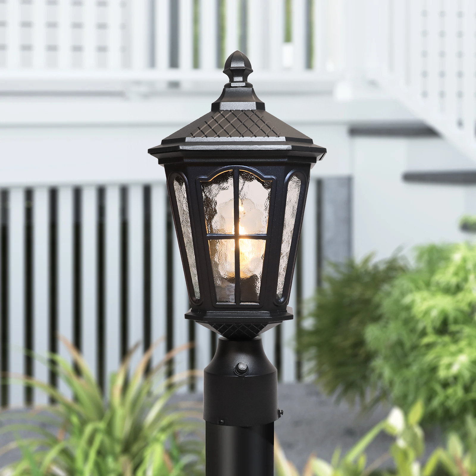 Winston Porter 1-Light 17.7" H Hardwired Water Glass Pier Mount Light ...