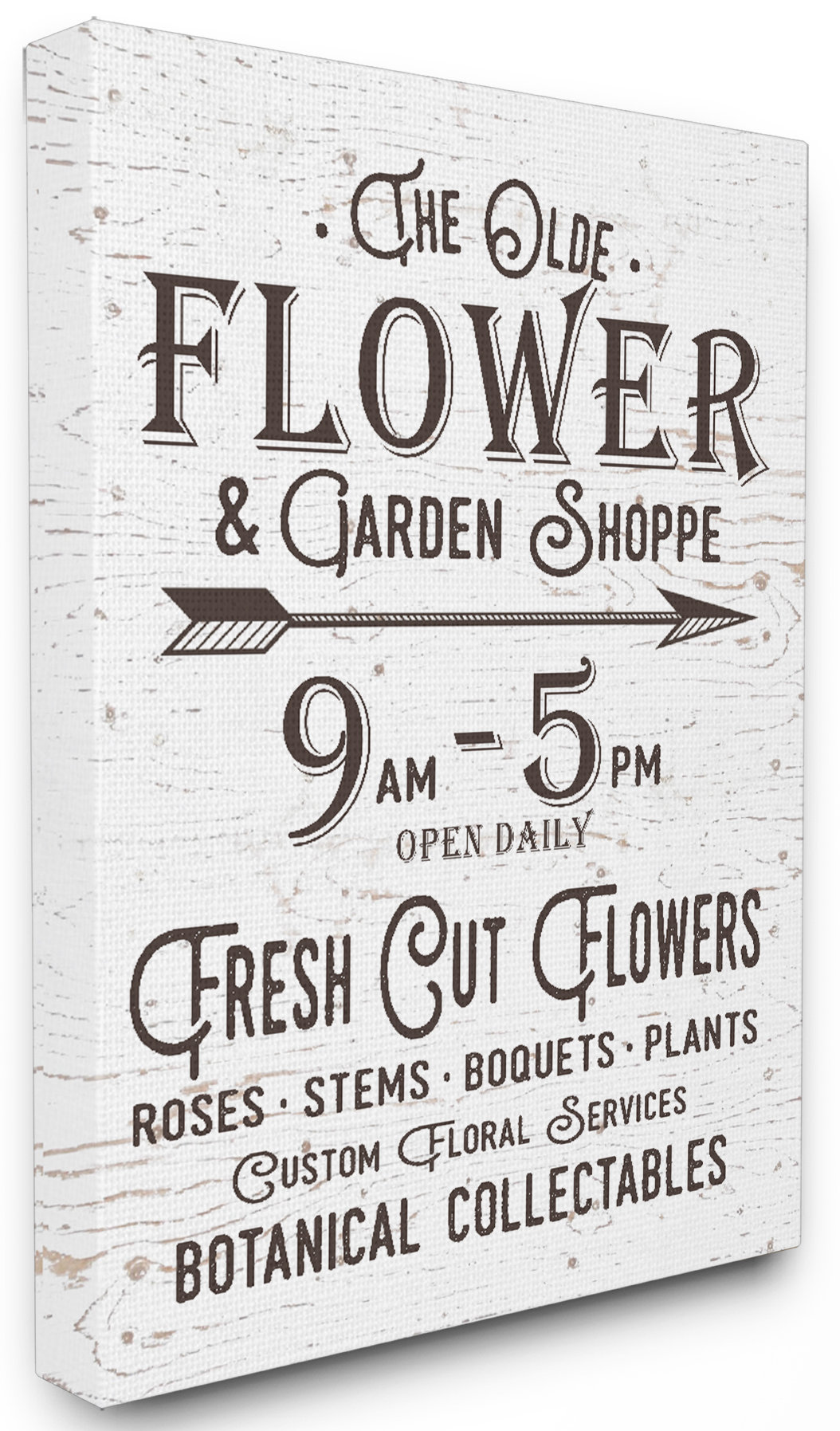 Stupell Industries The Old Flower and Garden Shop Sign - Textual Art ...