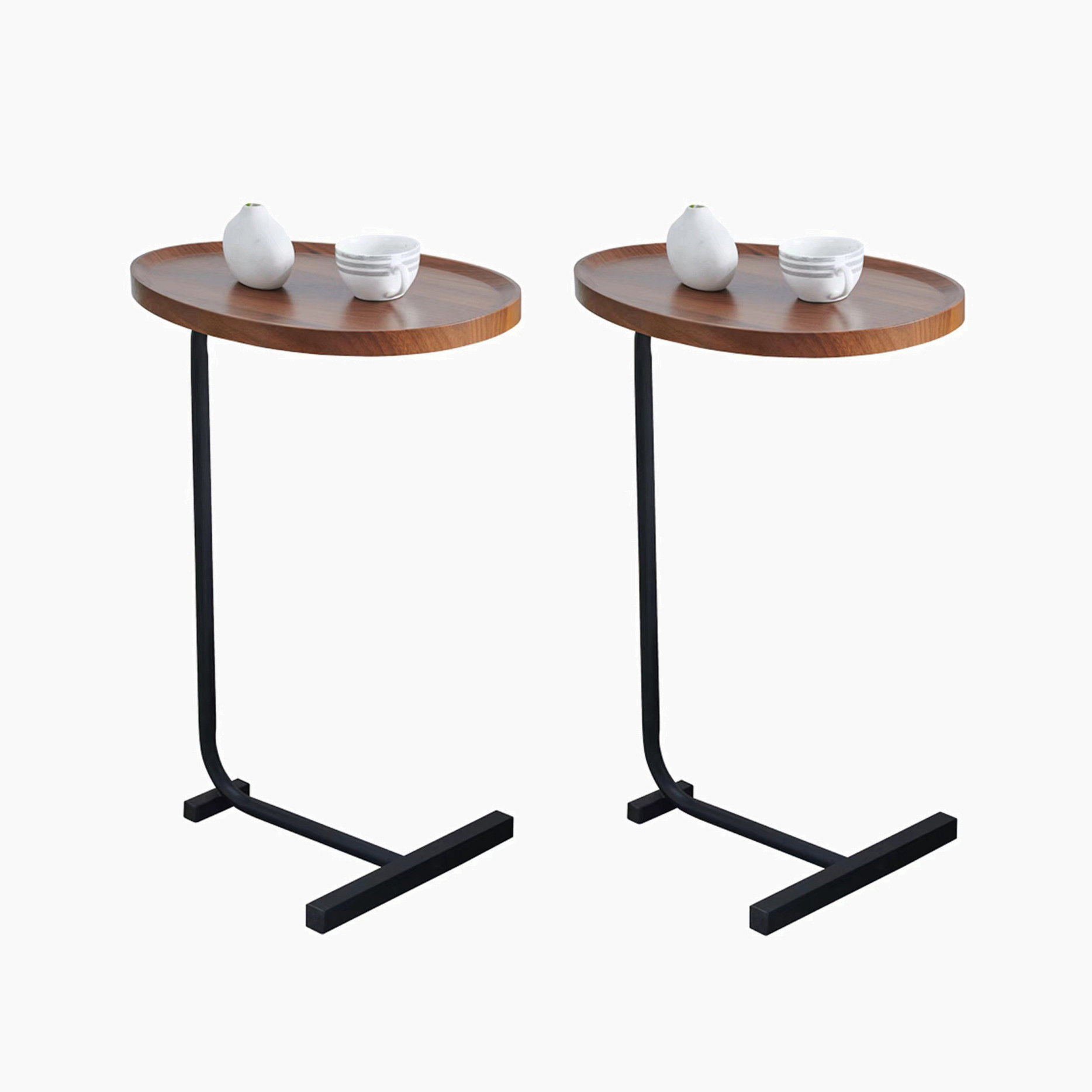 17 Stories Daeshawna Pedestal End Table Set | Wayfair