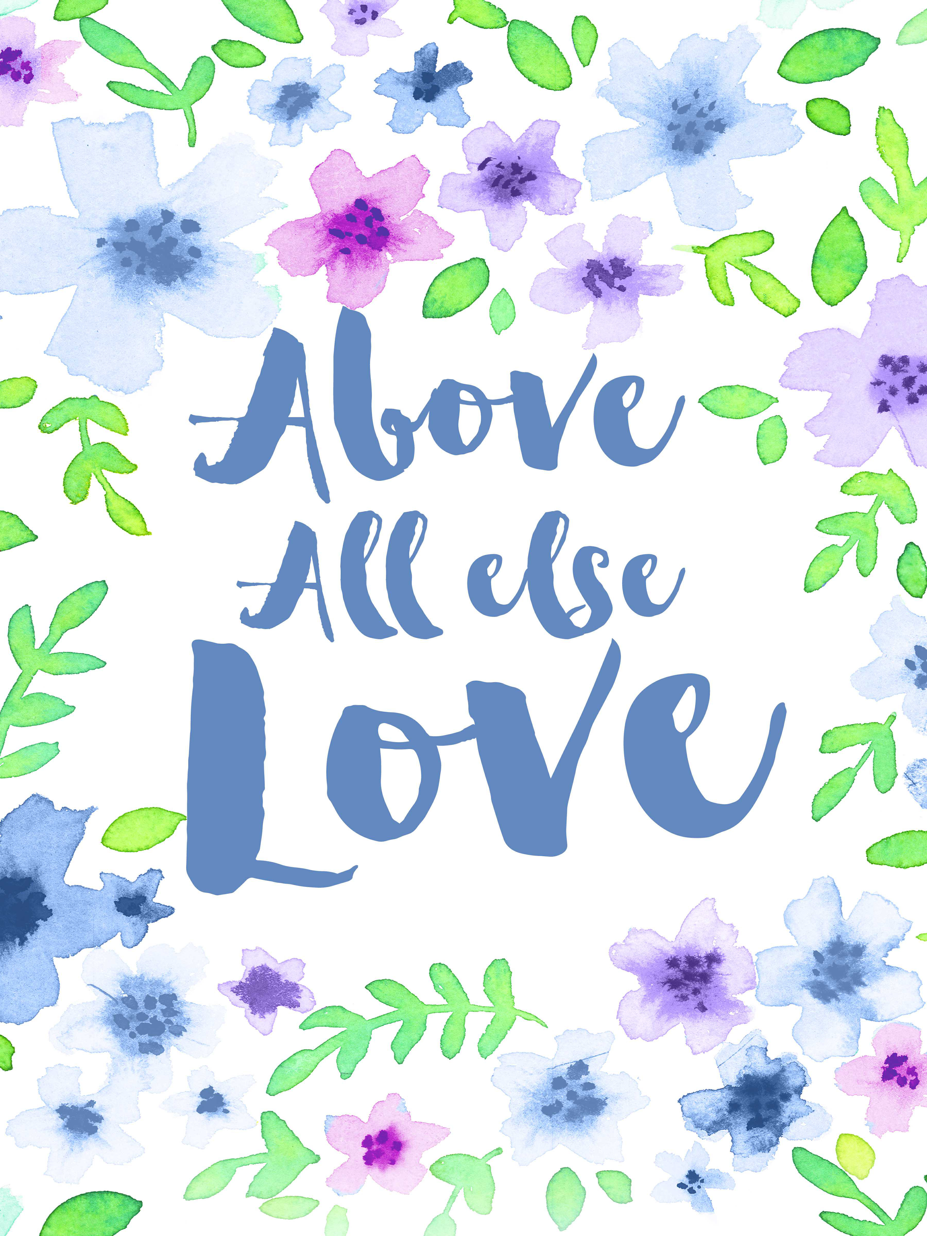 Trinx Above All Else Love - Wrapped Canvas Print | Wayfair