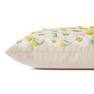 Rifle Paper Co. x Loloi PRP0018 Daisies Beige 18" x 18" Pillow ...