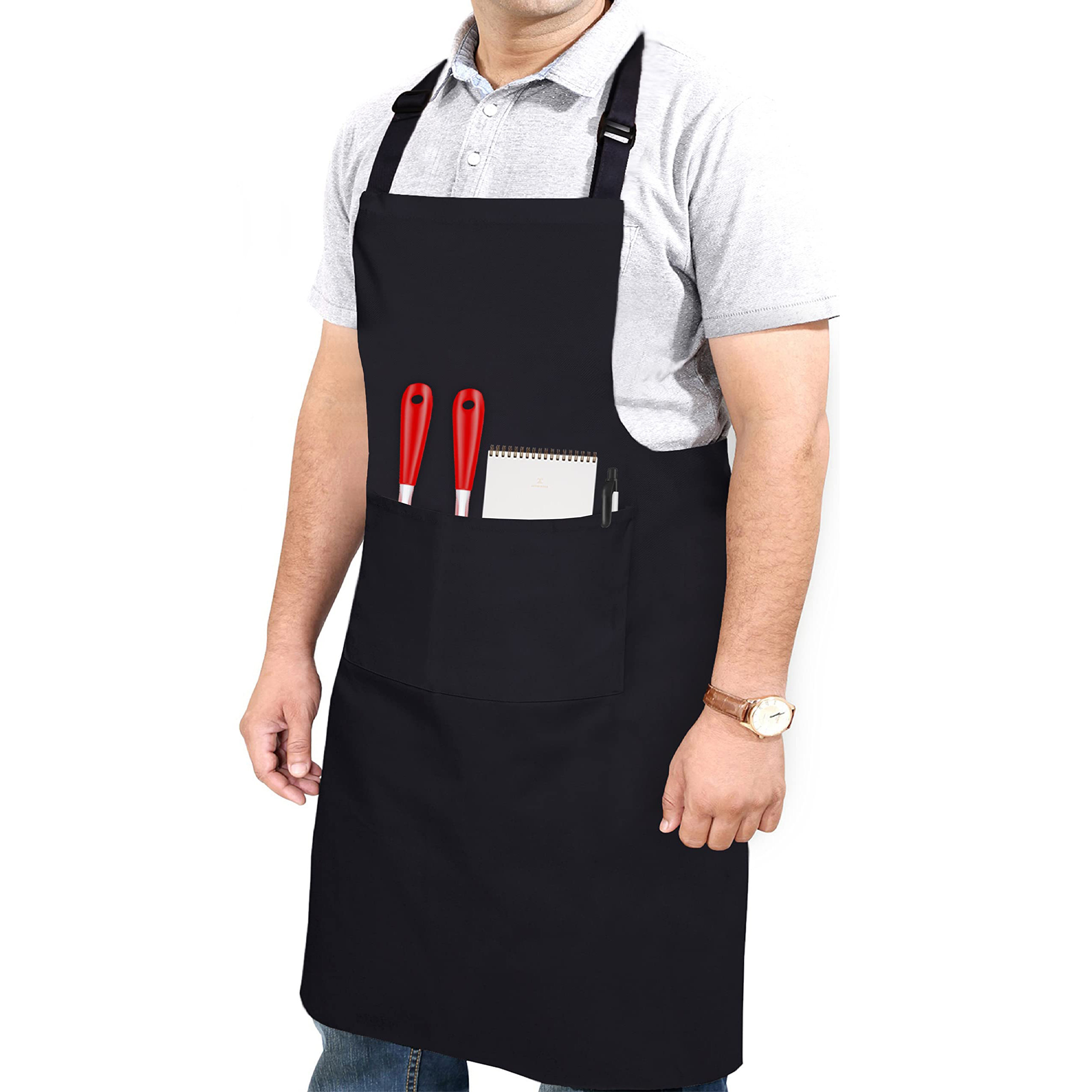 Ruvanti Mens Aprons for Women Work Salon BBQ Extra Large Adjustable ...