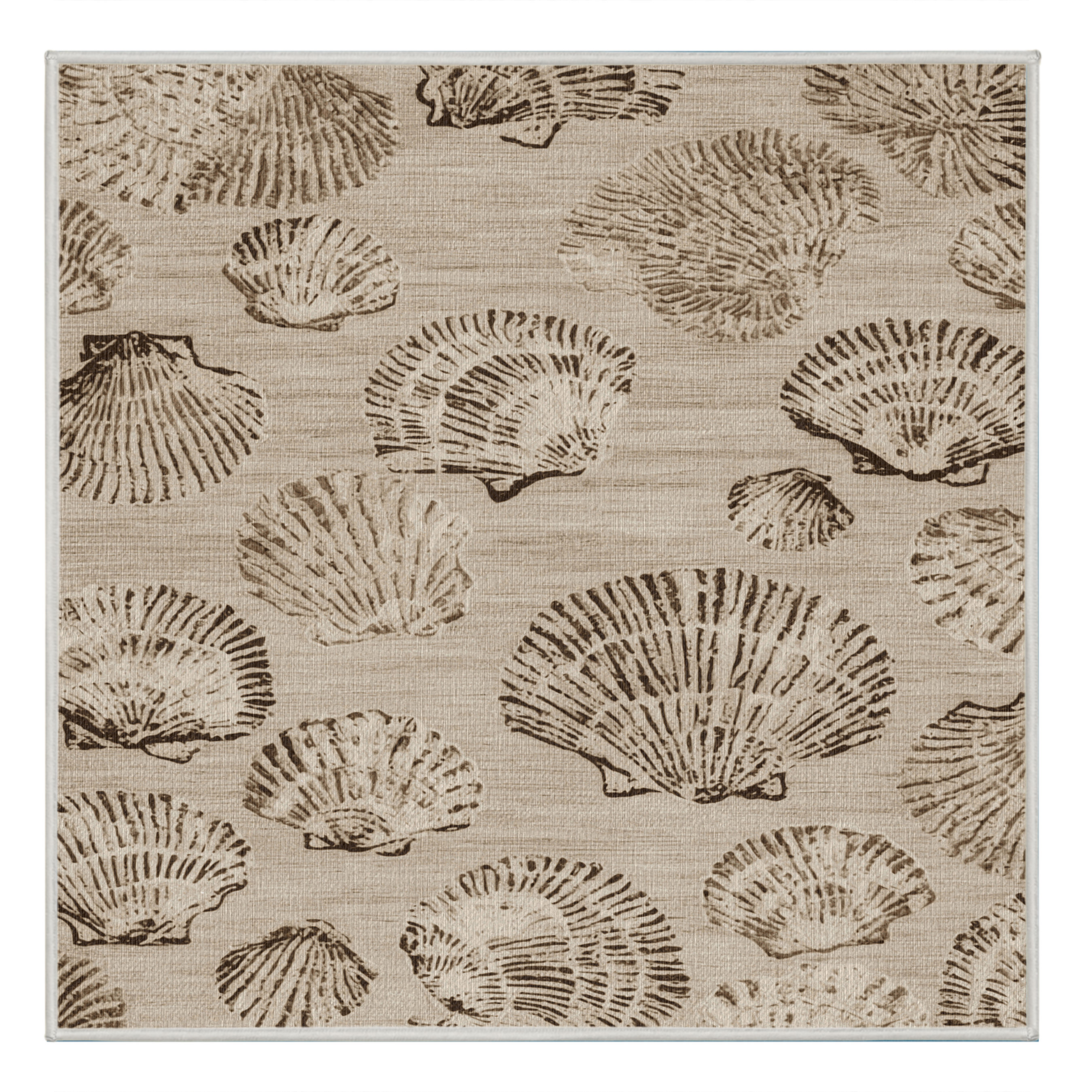 Rosecliff Heights Washable Shell Impressions Coastal Area Rug | Wayfair
