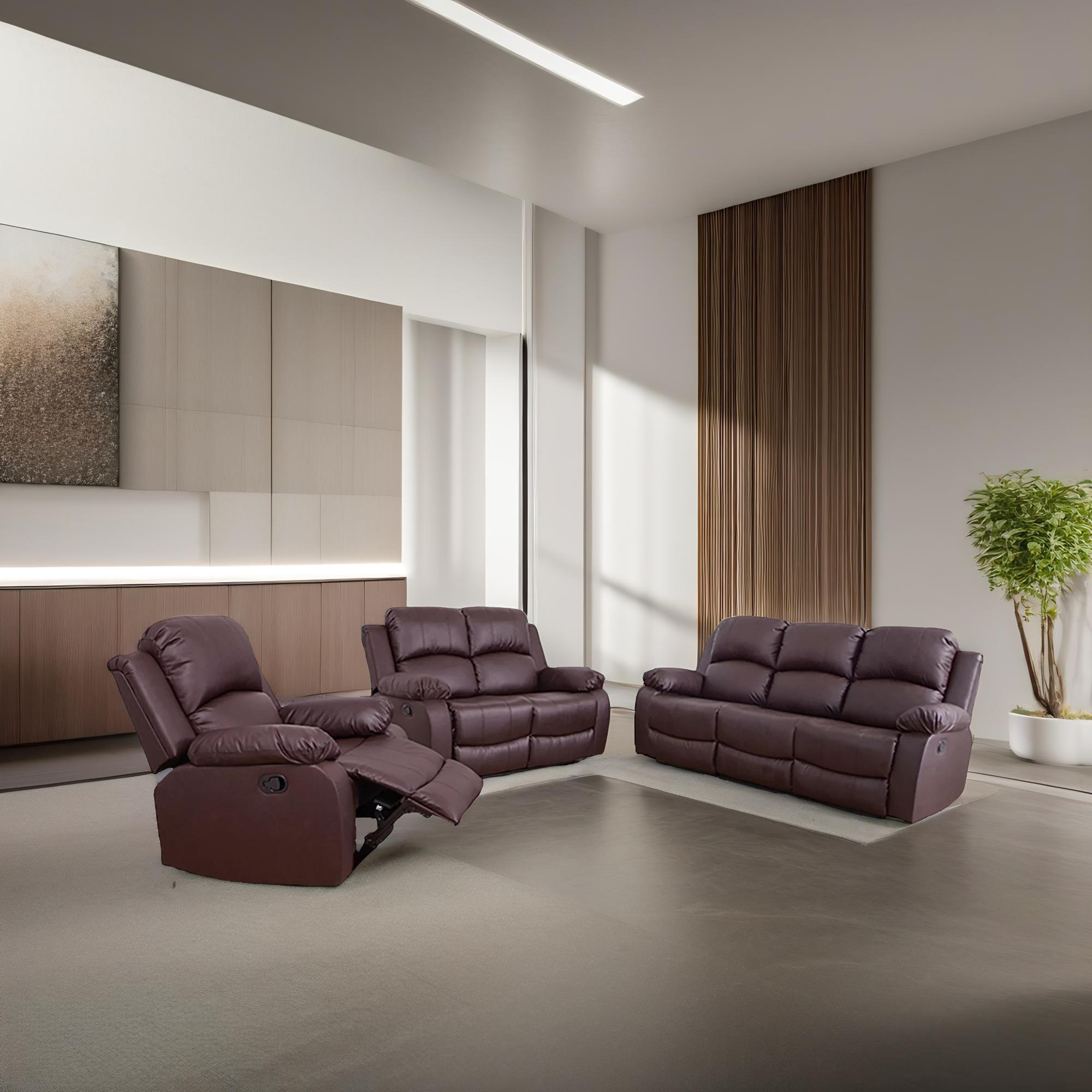 Latitude Run® PU Leather Couch Living Room Sofa Set - Wayfair Canada
