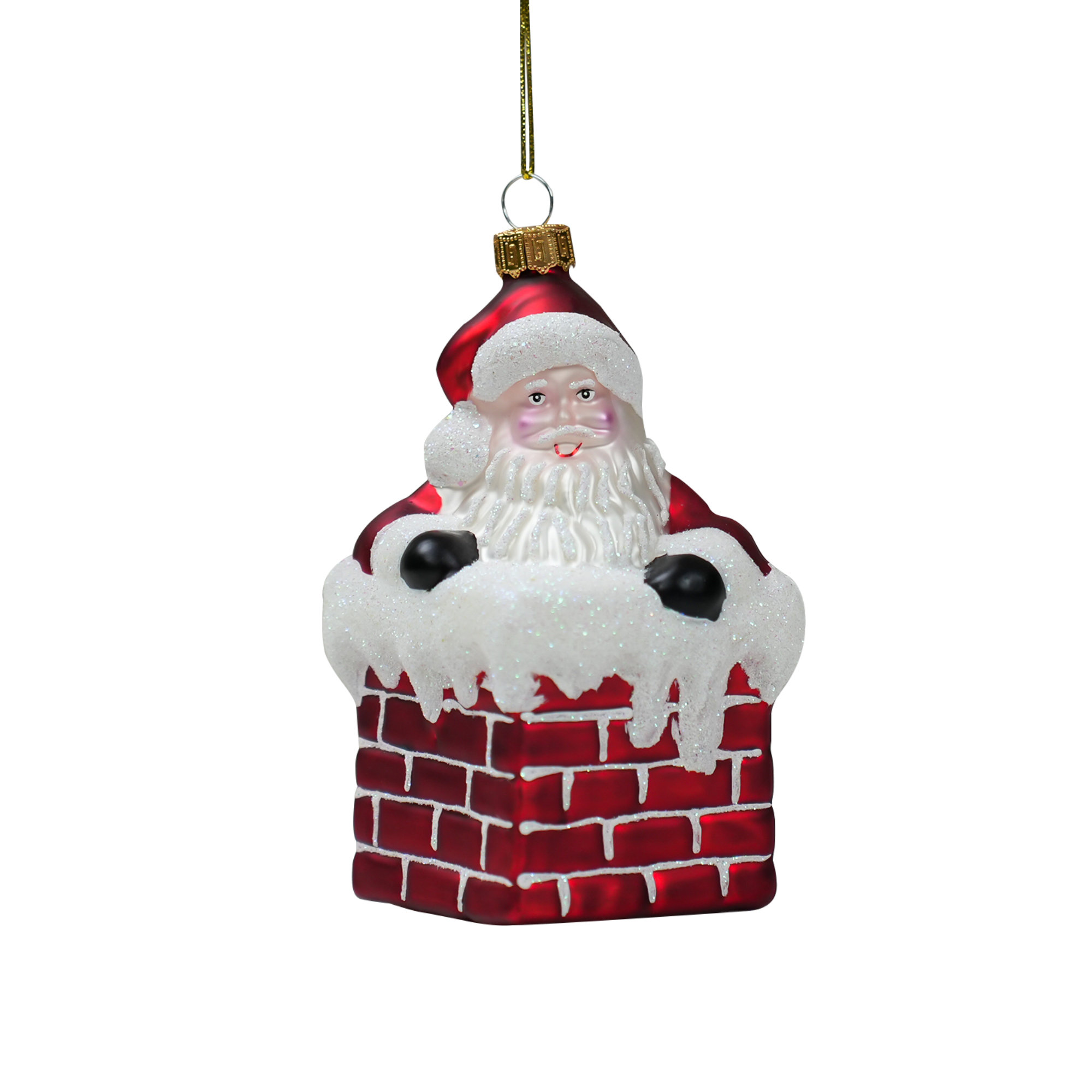 Fleur De Lis Living Santa Christmas Ornaments Hanging Figurine | Wayfair