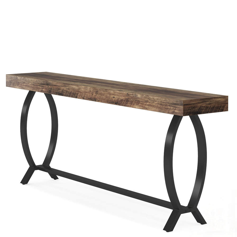 Ophelia & Co. Farmhouse Console Table with Fish Tail Legs - Extra Long ...