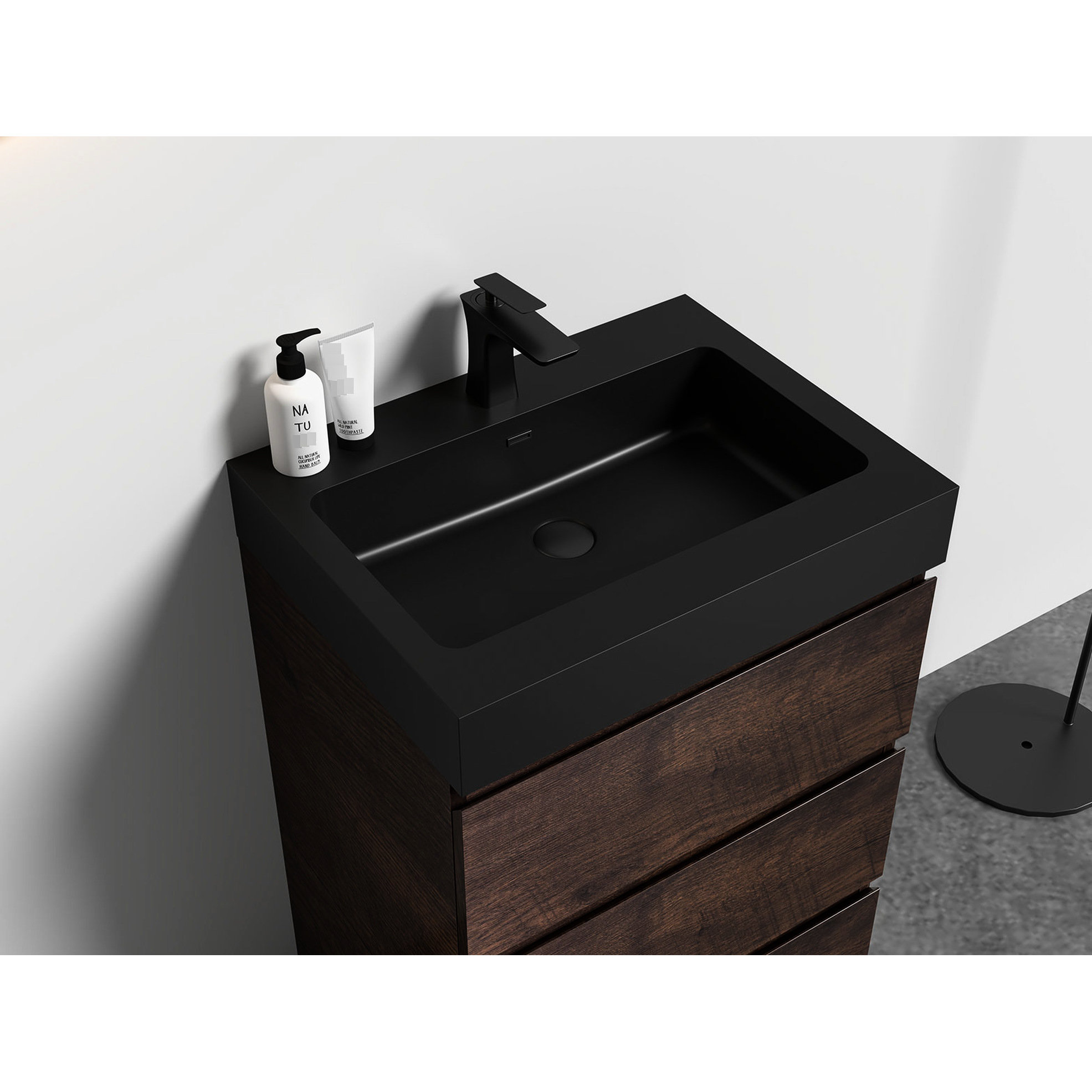 Ebern Designs Matt Black Quartz Basin - Enhance Your Bathroom's Modern ...