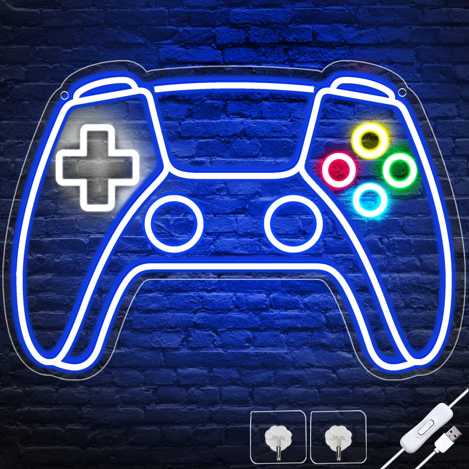 Trinx Gamer Neon Sign, Gamepad Shaped LED Neon Sign For Gamer Room ...