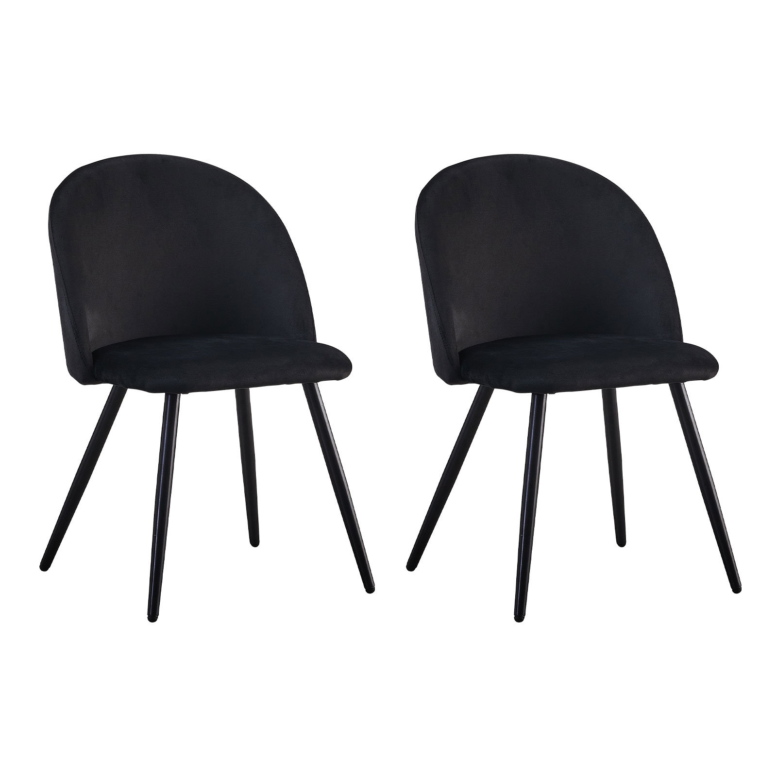 Mercer41 Willingdon Velvet Upholstered Back Side Chair Dining Chair ...