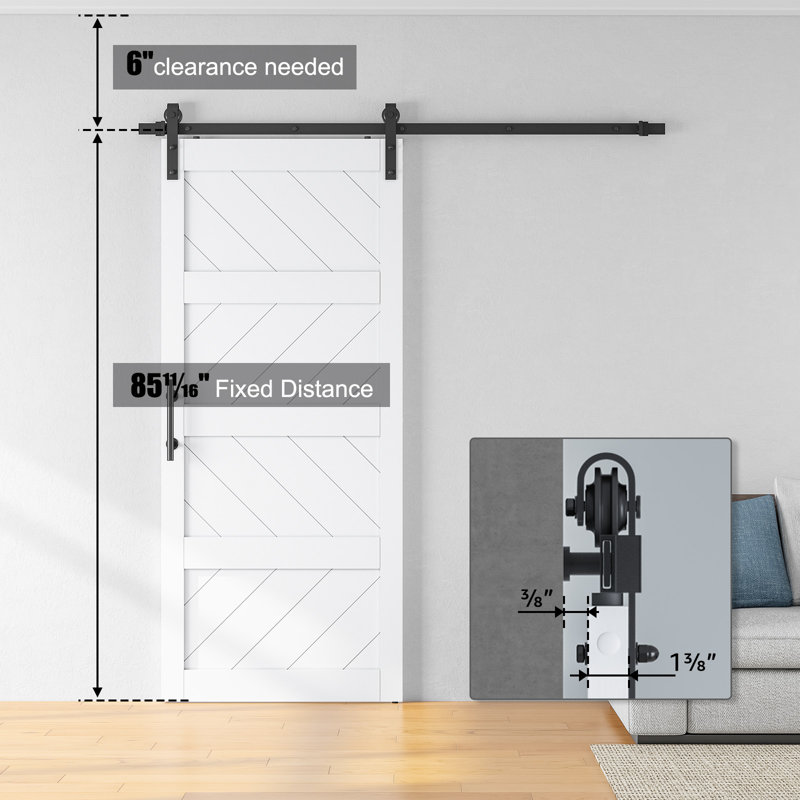 LDB_BUILDING Manufactured Paneled Wood Prefinished Barn Door with ...