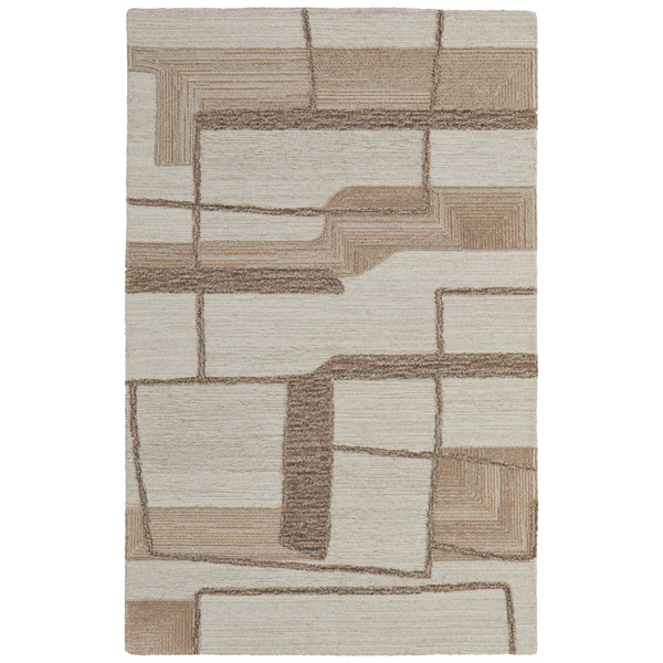 George Oliver Jennae Hand Tufted Wool Abstract Rug | Wayfair
