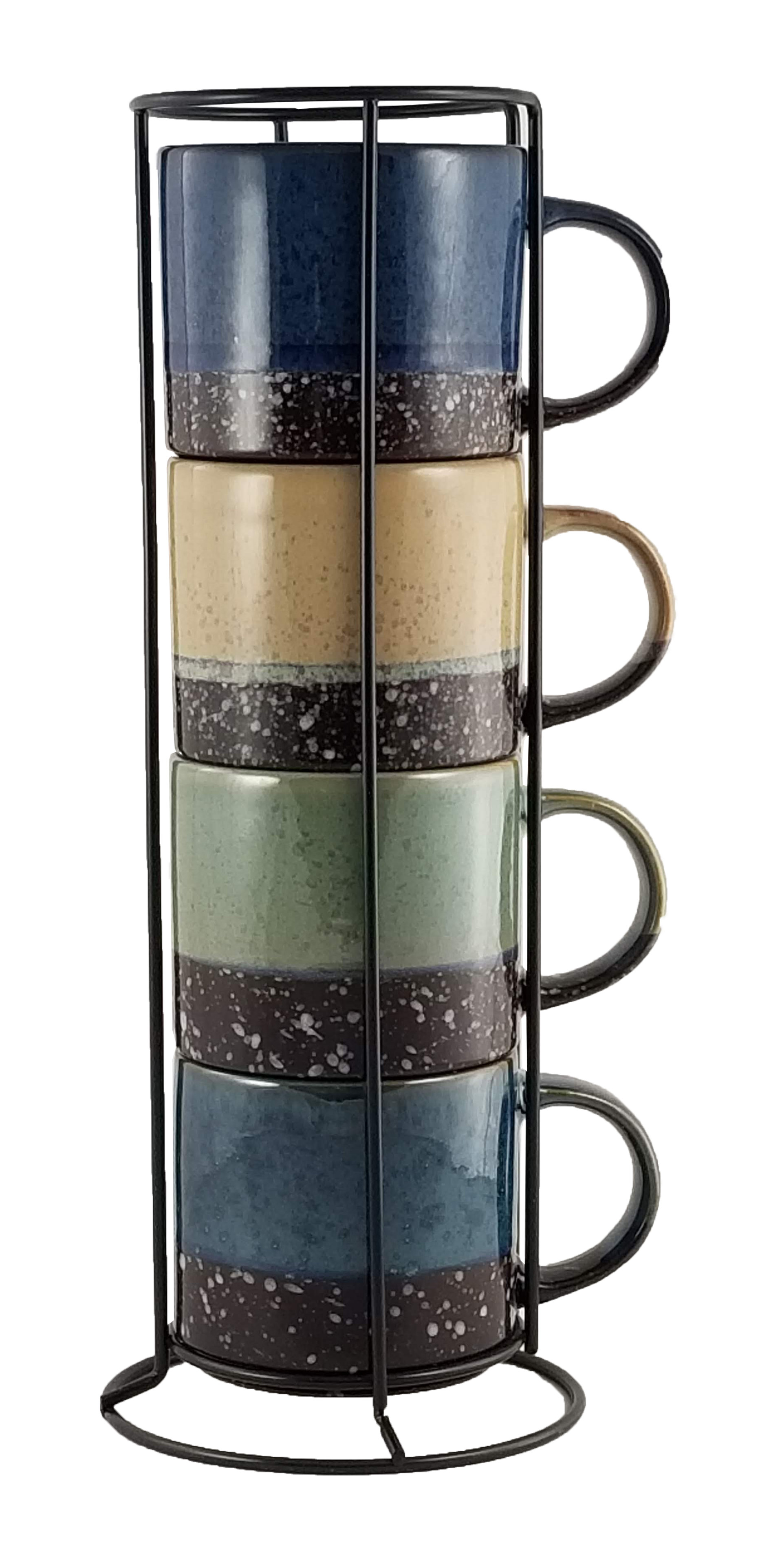 Ivy Bronx 4 Piece Coffee Mug Set With Stand & Reviews - Wayfair Canada